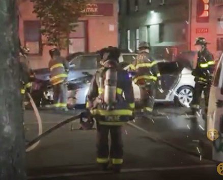 Kingsbridge Heights: Car Fire Breaks Out on University Avenue Drawing ...